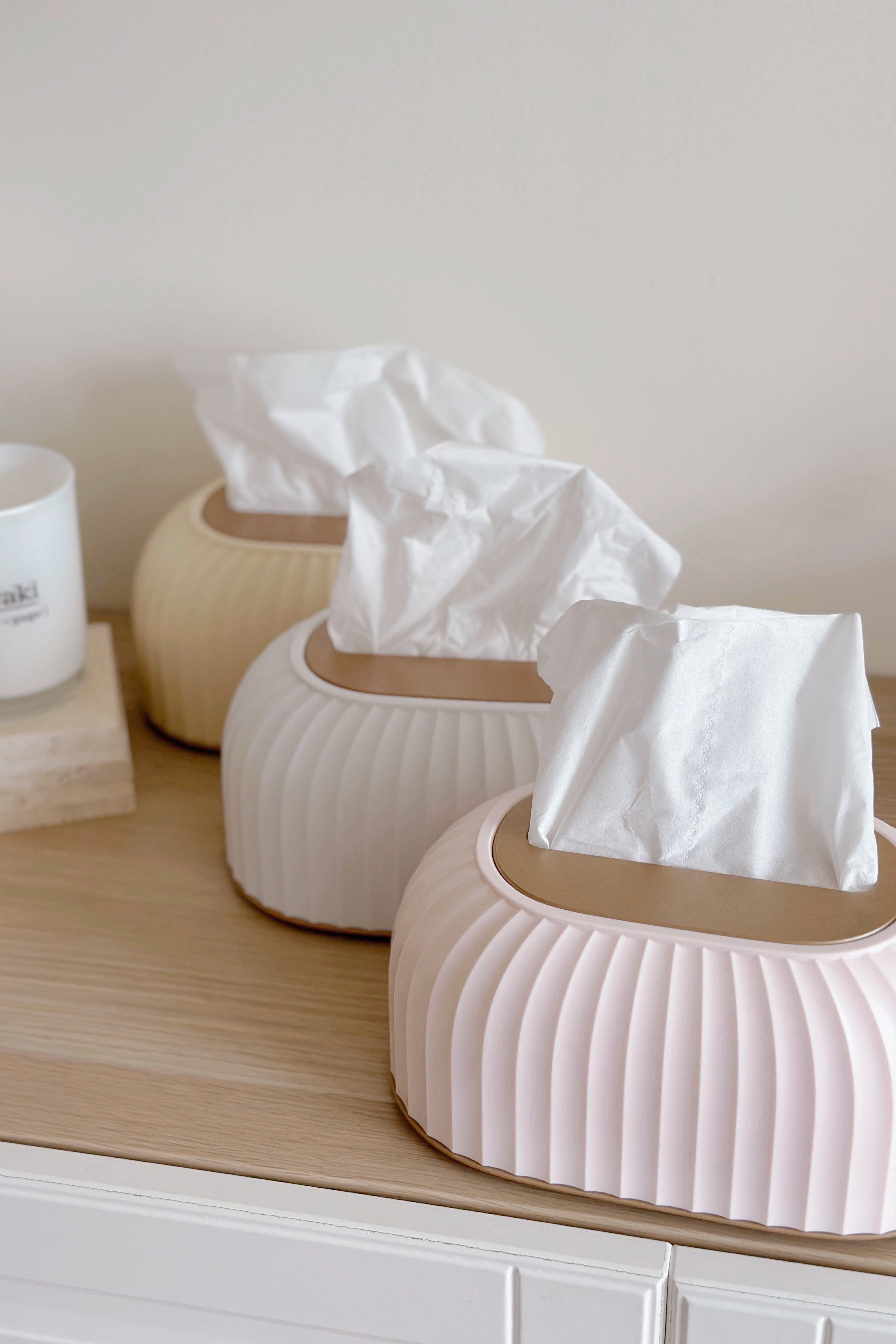 PRE-ORDER (9-15 Jan): Grooved Tissue Box (4 colours) – 3LittlePicks